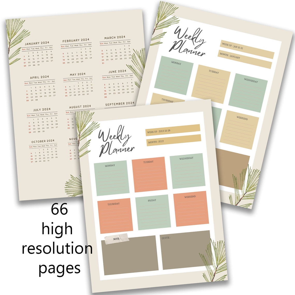 Printable Whimsical Weekly Planner - Etsy
