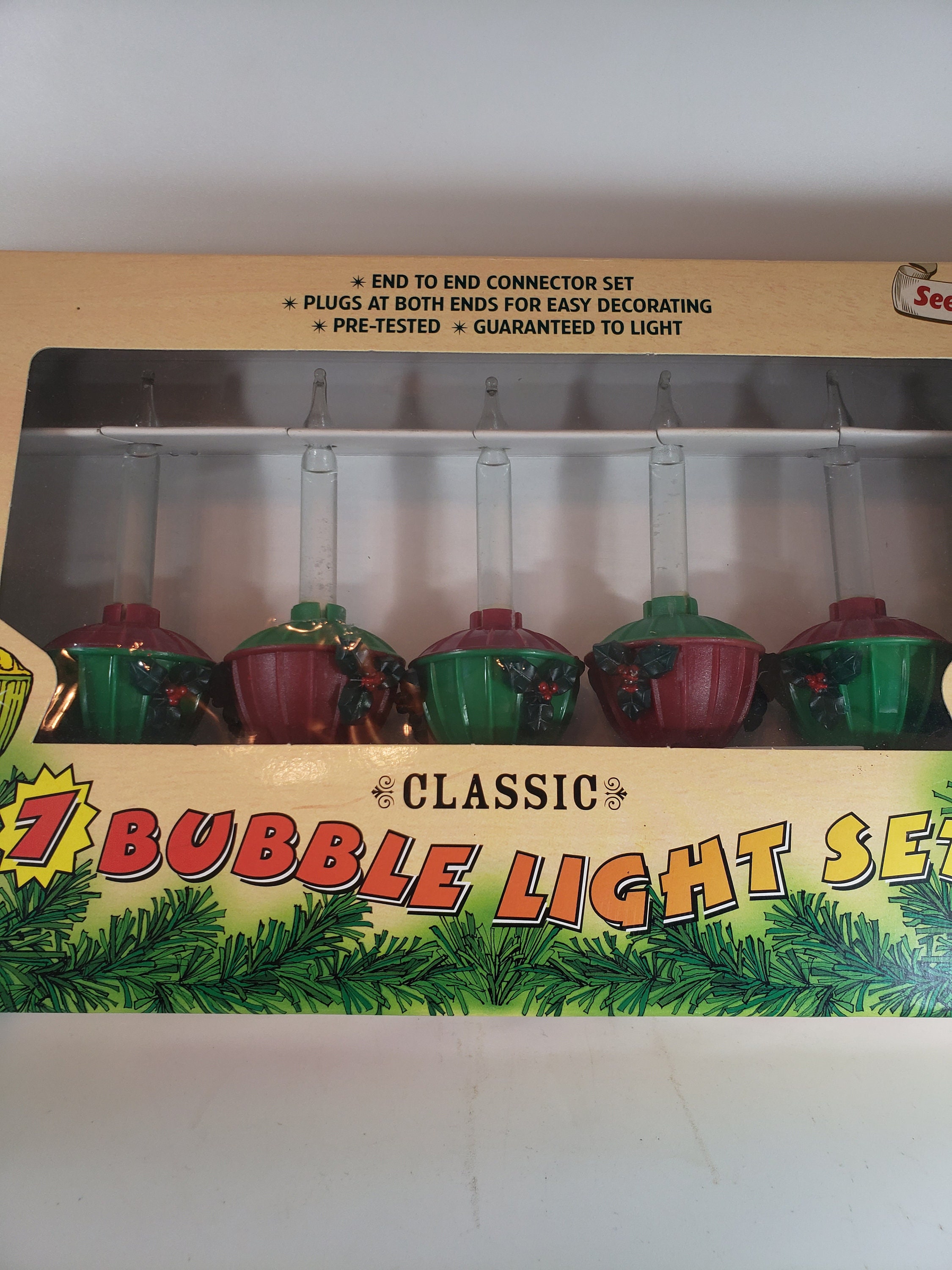 Vintage Nostalgic Classic 7 Bubble Light Set by Kurt Sadler Christmas ...