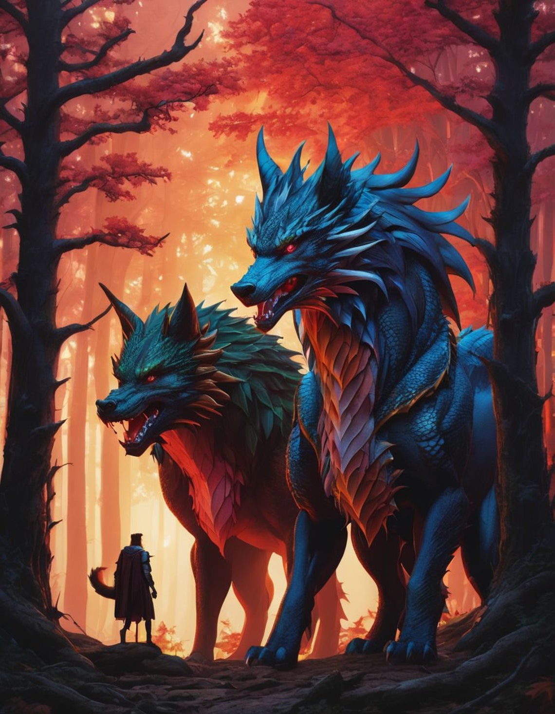 Dragons & Wolves - Etsy