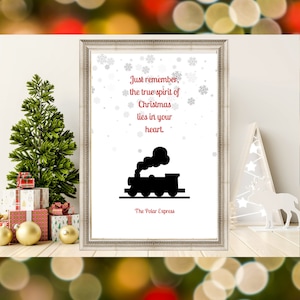 The Polar Express | Printable Art | Wall Art | Printable Christmas Art ...