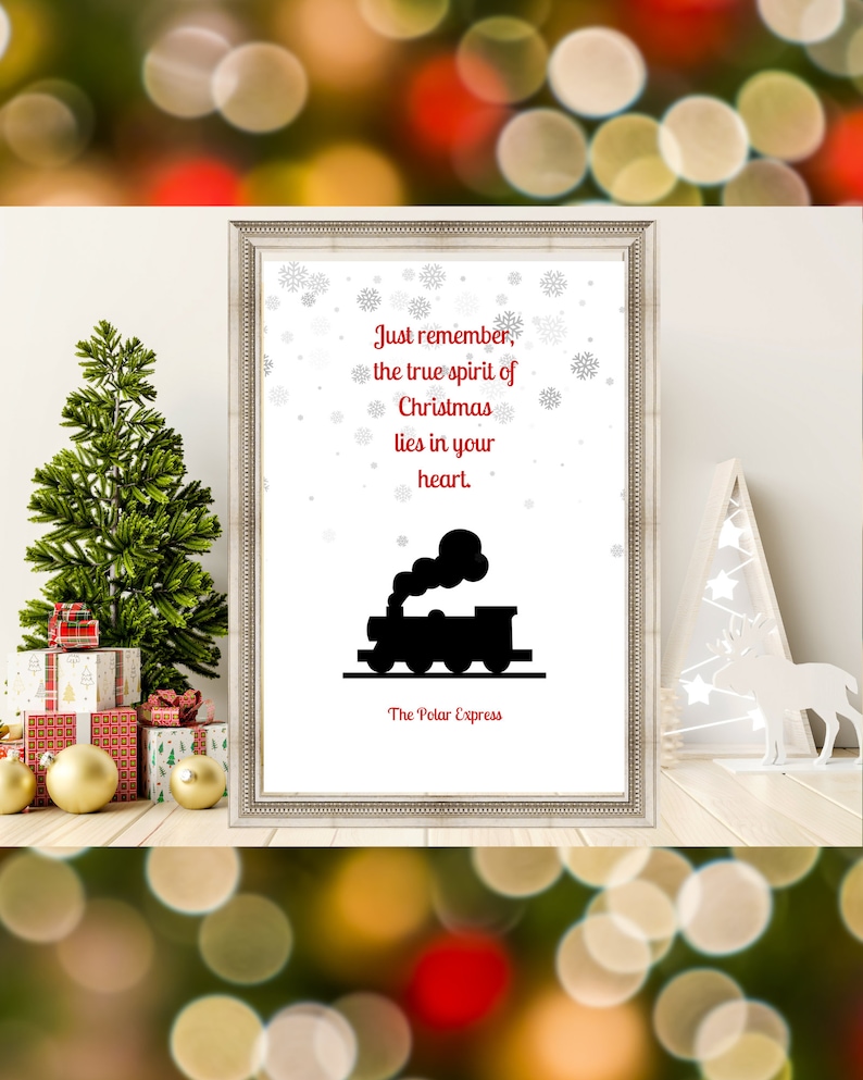 The Polar Express | Printable Art | Wall Art | Printable Christmas Art ...