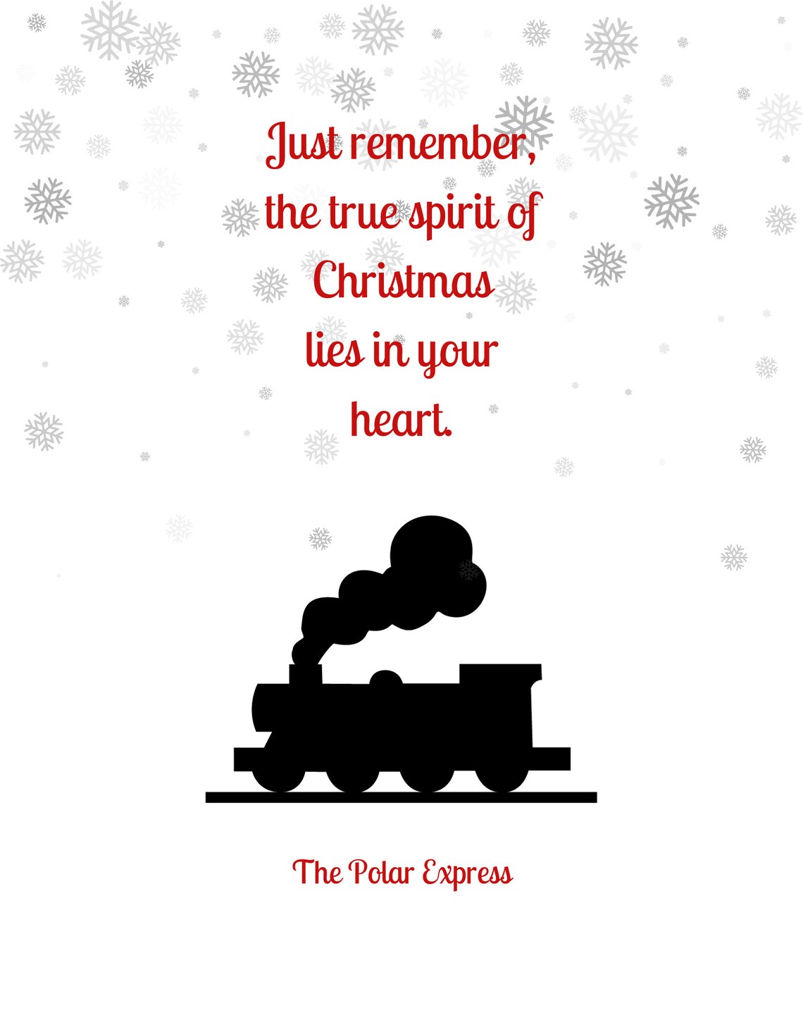 The Polar Express | Printable Art | Wall Art | Printable Christmas Art ...
