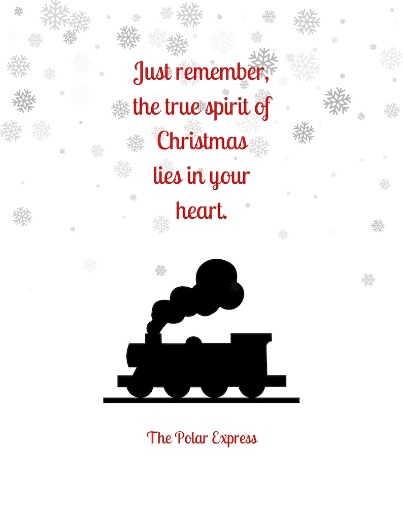The Polar Express | Printable Art | Wall Art | Printable Christmas Art ...