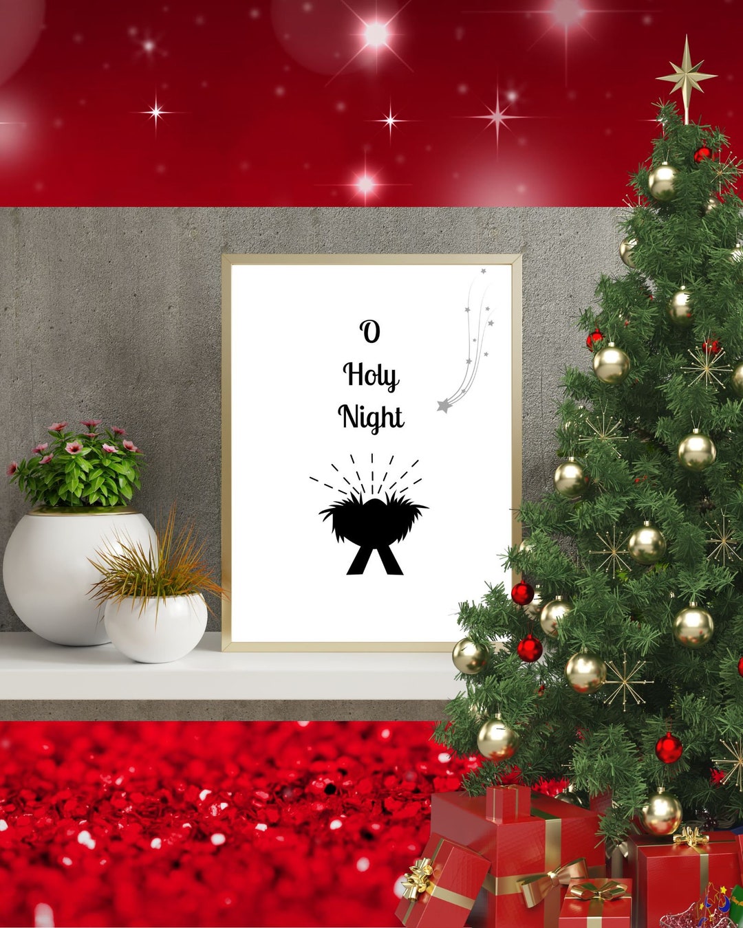 O Holy Night | Nativity | Christmas | Printable Wall Art | Christmas ...