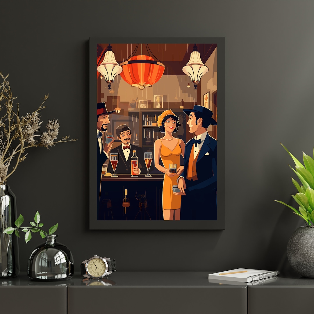 1920's Hangout, Speakeasy, Bartender, 1920s Party, 20s Poster, Vintage ...