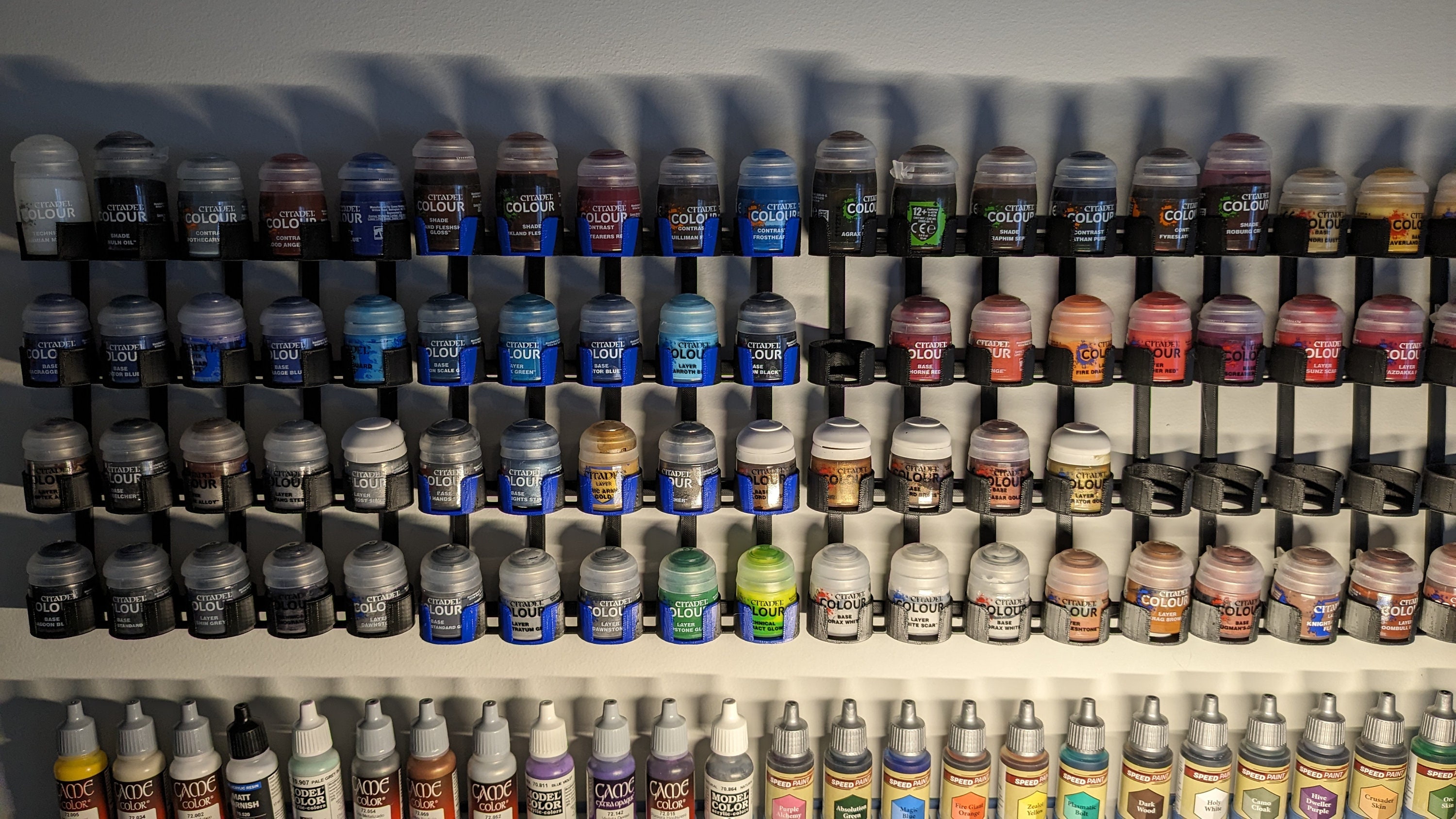 Citadel Wall Paint Rack, 20 Paint Slots Screws to Wall - Etsy