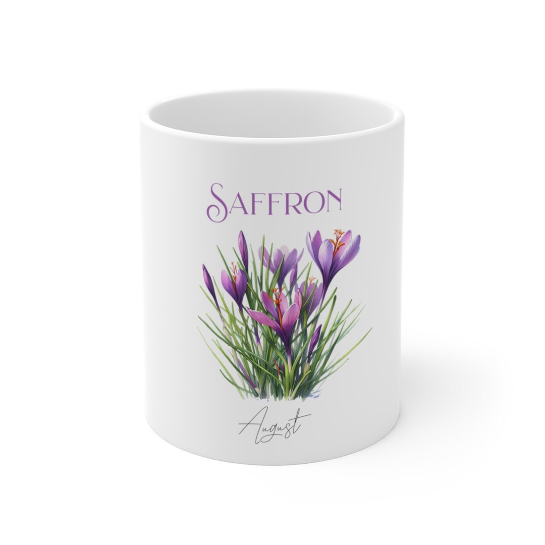 Birth Month Spice Mug, August Birthday Cup, Spice of the Month, Saffron ...