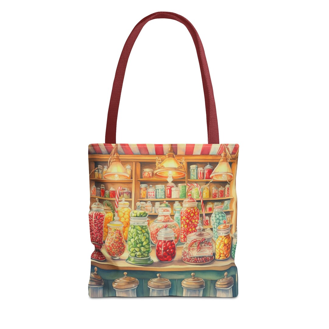Vintage Sweet Shop Tote Bag, Old-style Candy Shop, Nostalgia Shopper - Etsy