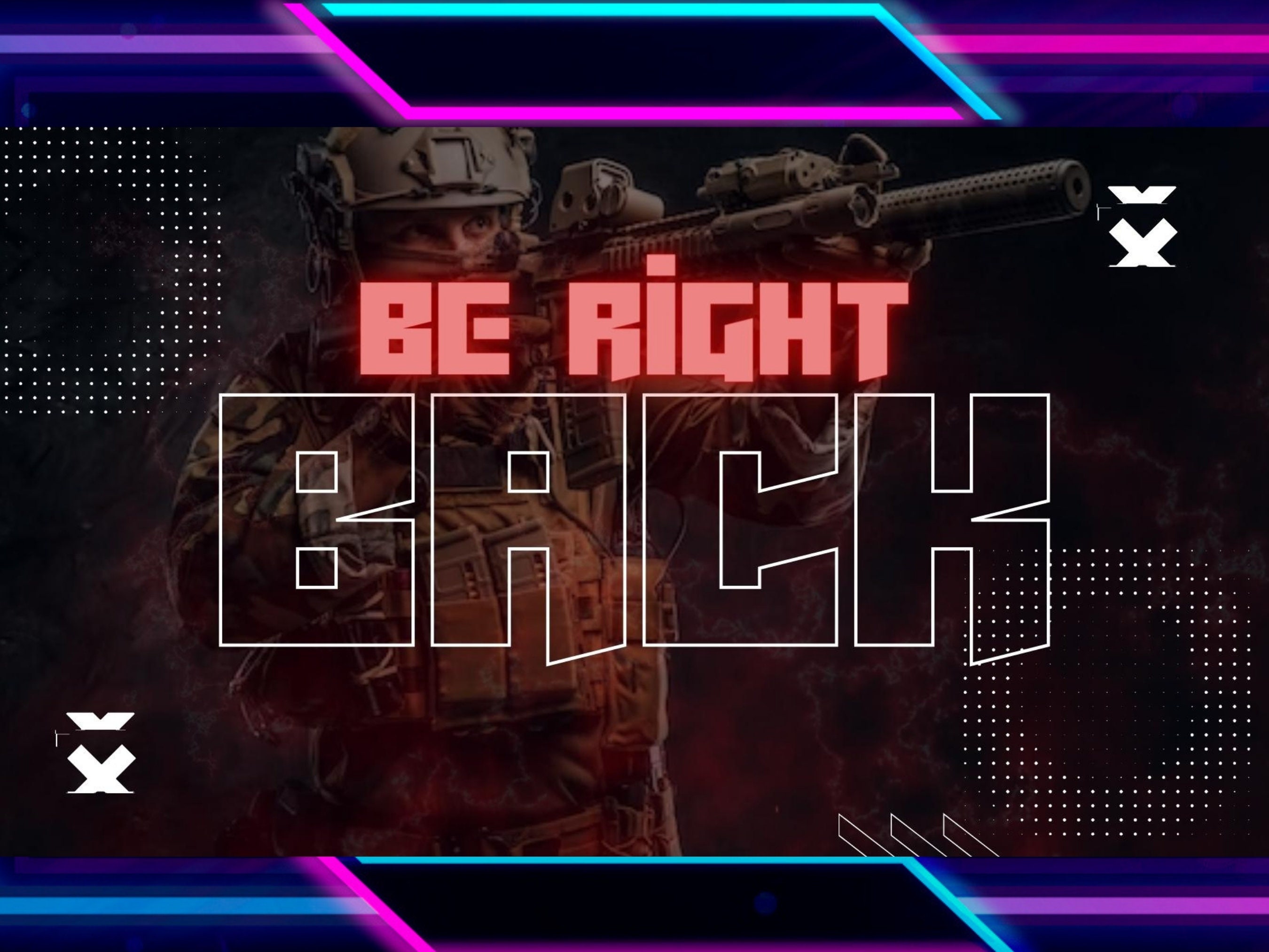 Soldier-themed Animated Stream Overlay Pack With Gun Comprehensive ...