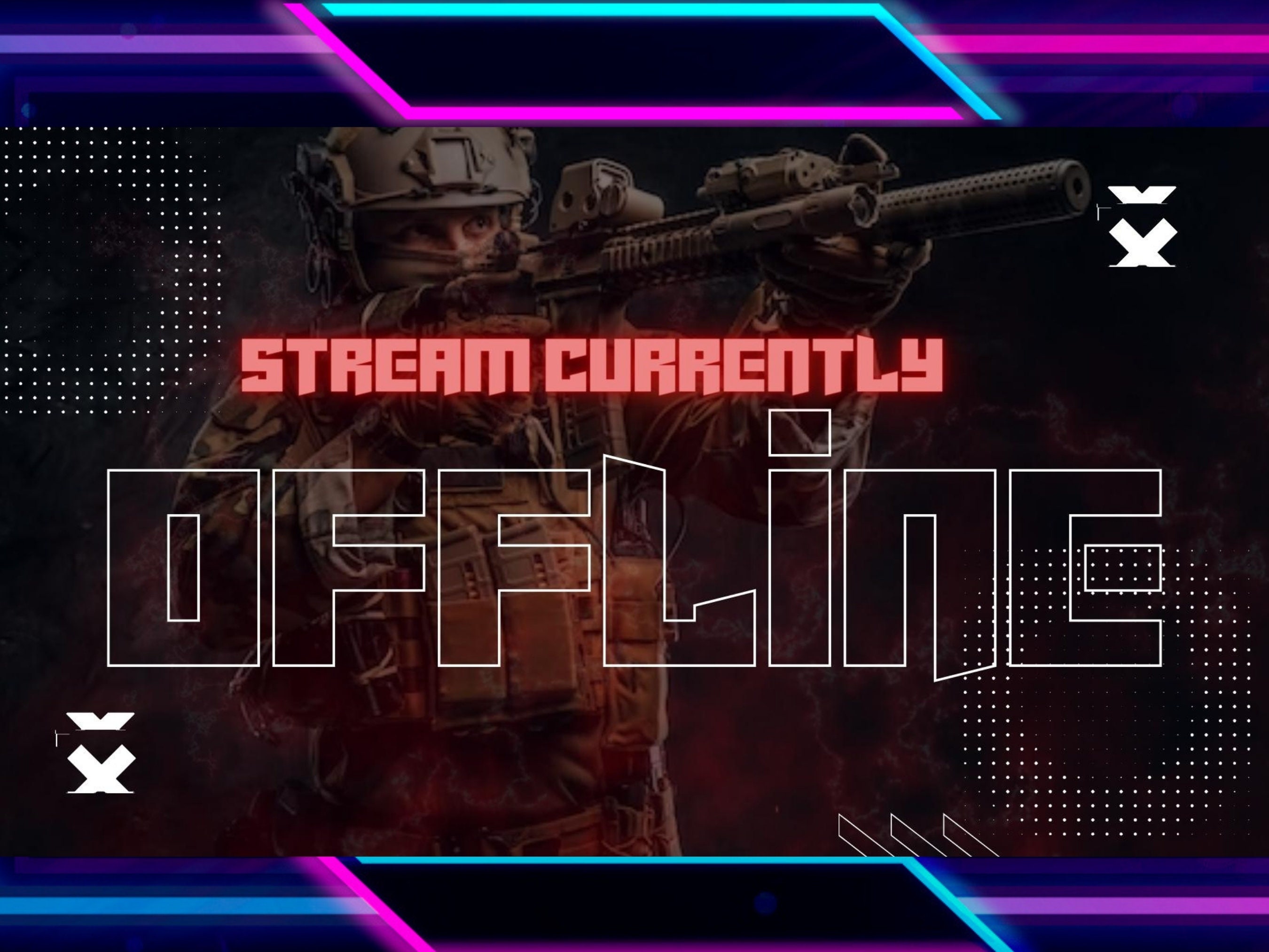 Soldier-themed Animated Stream Overlay Pack With Gun Comprehensive ...