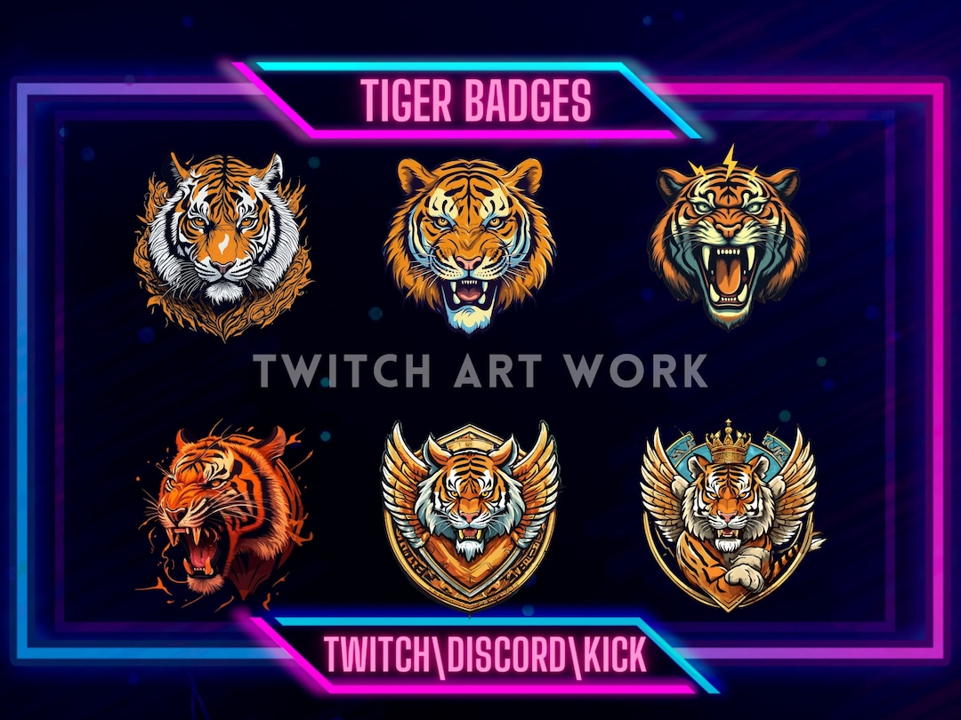 Löwe Twitch Badges Tiger Twitch Buttons Stream Sub & Bit - Etsy.de