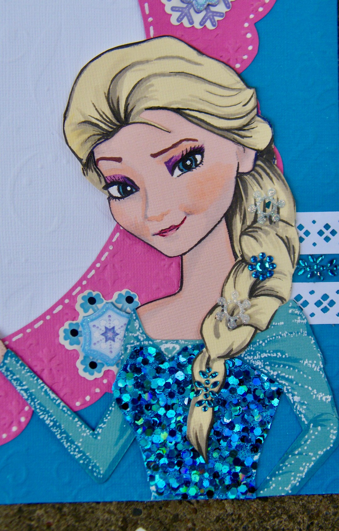 Disney Frozen Scrapbook 12 X 12 Layout Premade Paper Piecing Girl - Etsy