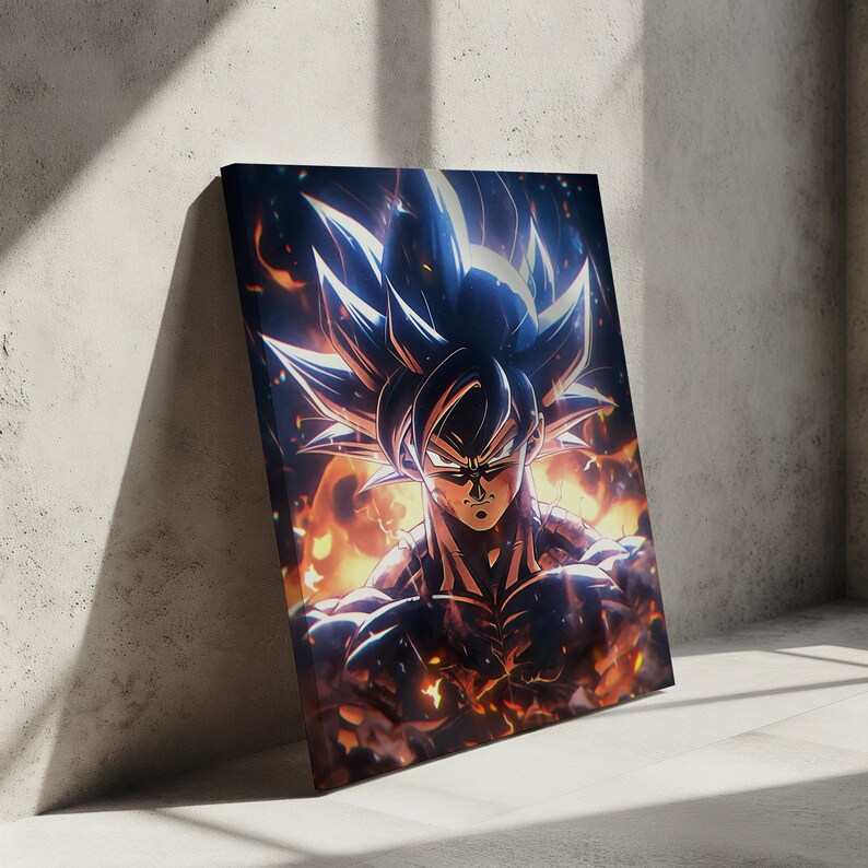 Goku Ultra Instinct / Dragon / Anime Fanart / Premium Canvas / Frame ...