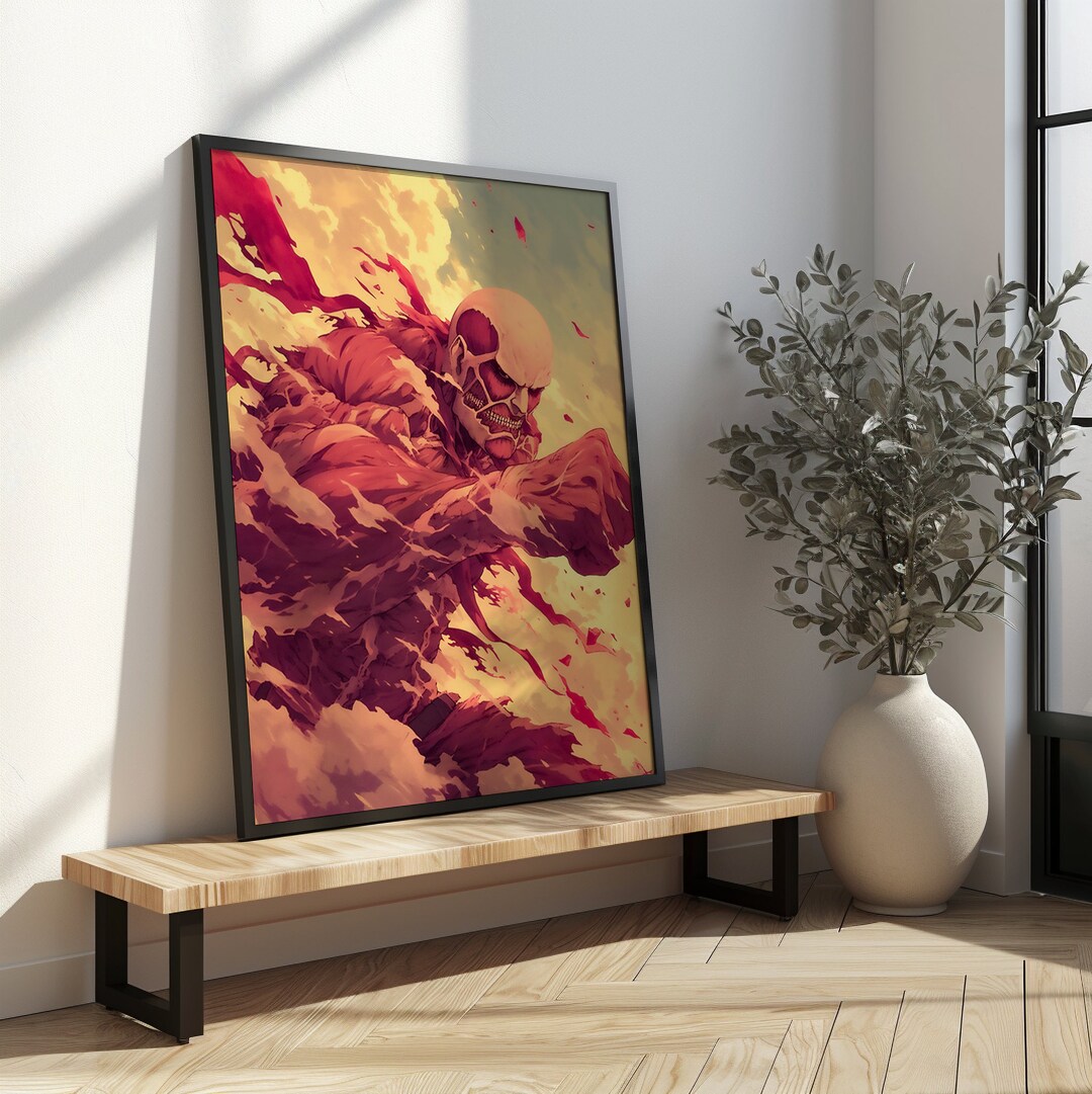 Colossal Titan AOT Attack on Titan Poster Premium Canvas Super Gloss ...