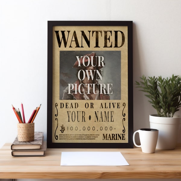 Framed One Piece Wanted Poster - Etsy