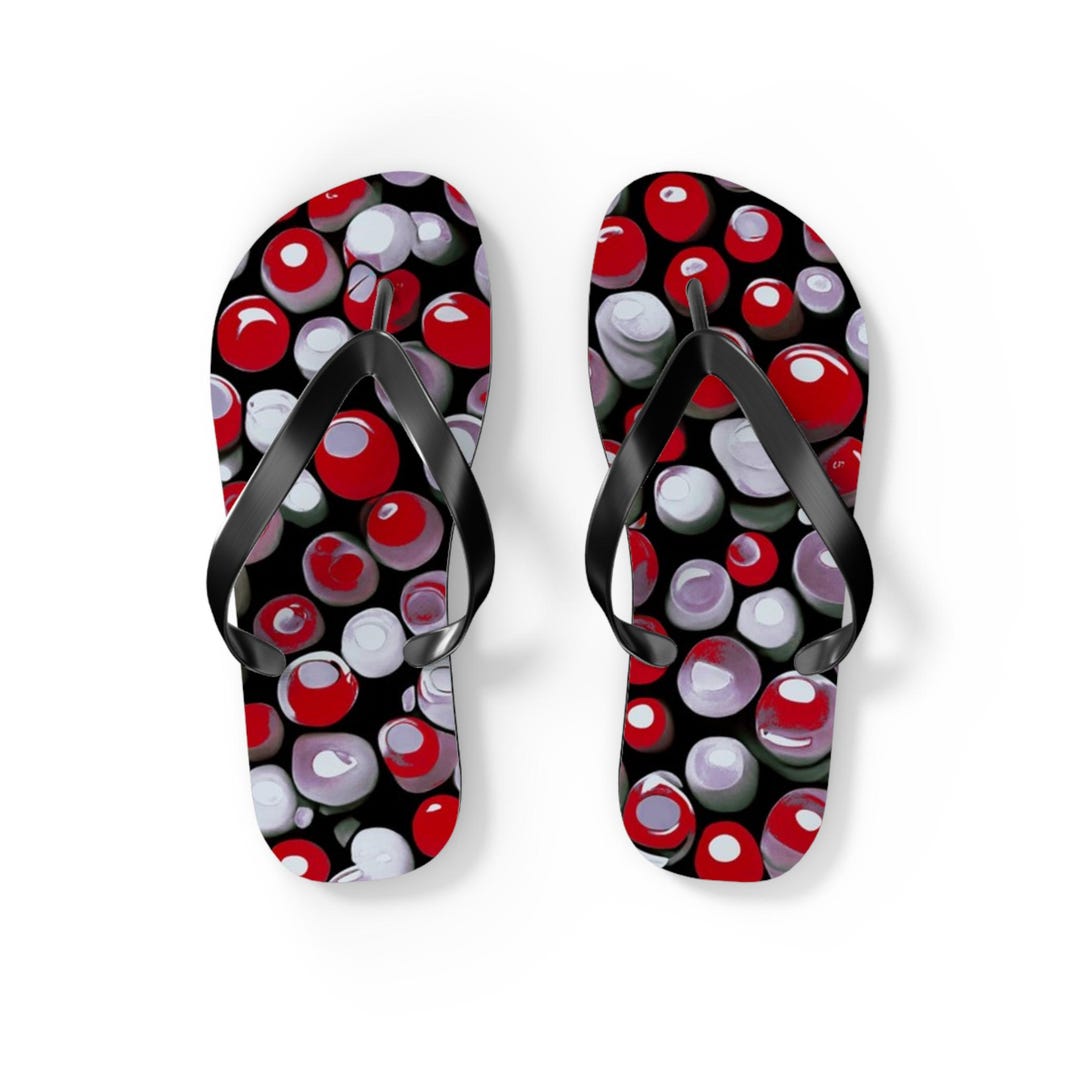Red Boba Flip Flops: Comic Pop Art Bubble Tea Sandals - Etsy