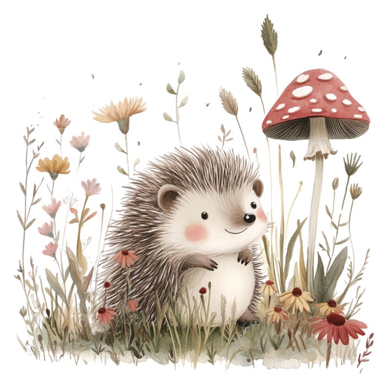Cute Hedgehog Png Clipart Bundle | for Scrapbook Images, Hedgehog ...