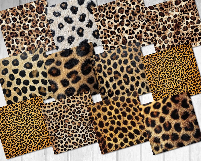 Leopard Fur Animal Print Digital Paper, Brown Leopard Background, Pink ...