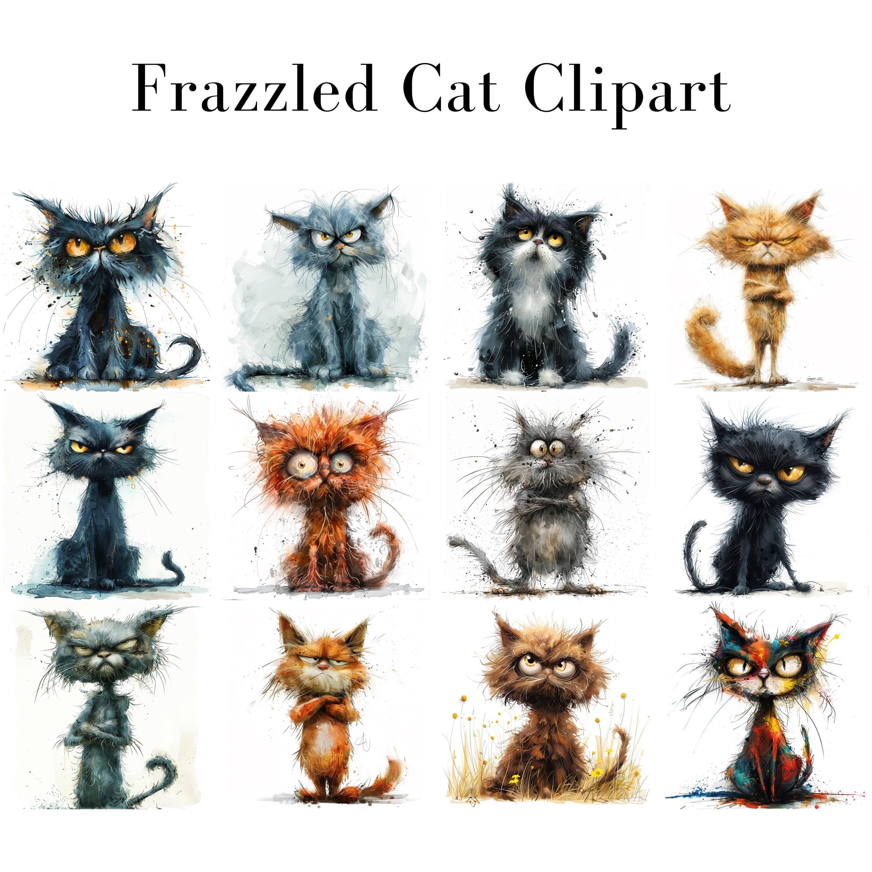 24 Frazzled Cat Clipart Frazzled Cat Png Frazzled Cat Svg Frazzle Cat ...
