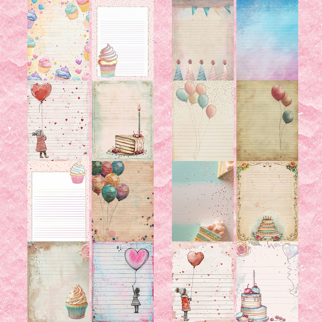 Printable Birthday Stationary Papers Birthday Letter Writing Papers ...