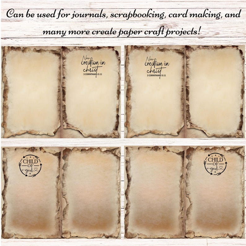 8 Christ Scripture Journal Pages, Printable, Bible Verses Junk Journal ...