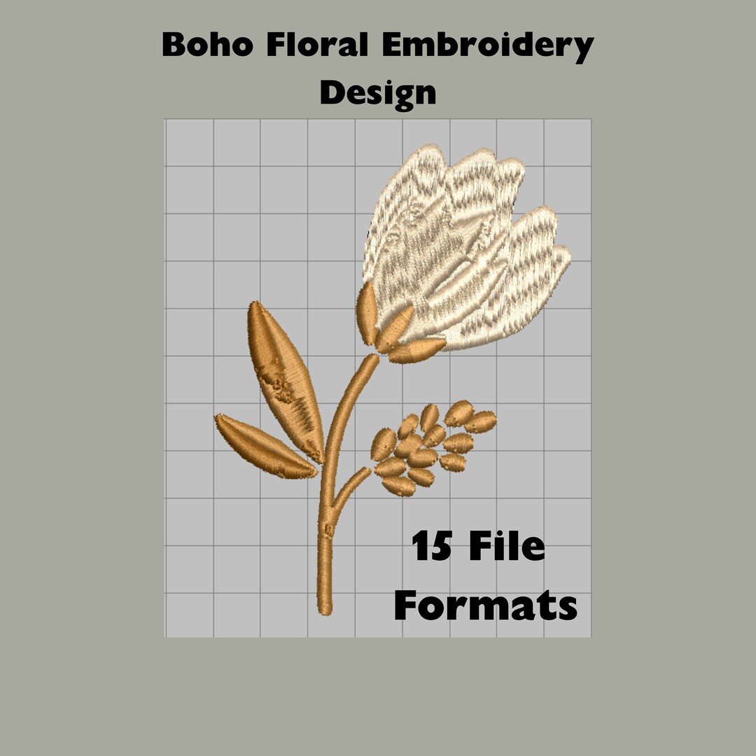 2 Boho Flower Machine Embroidery Designs Embroidery Files - Etsy
