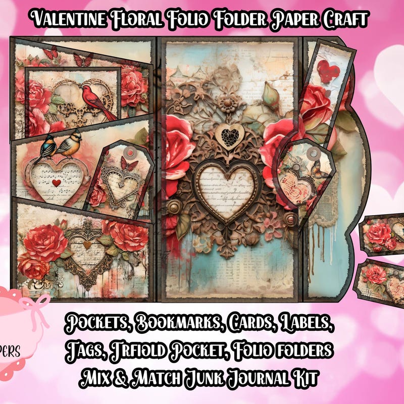 Vintage Valentine Folio - Etsy