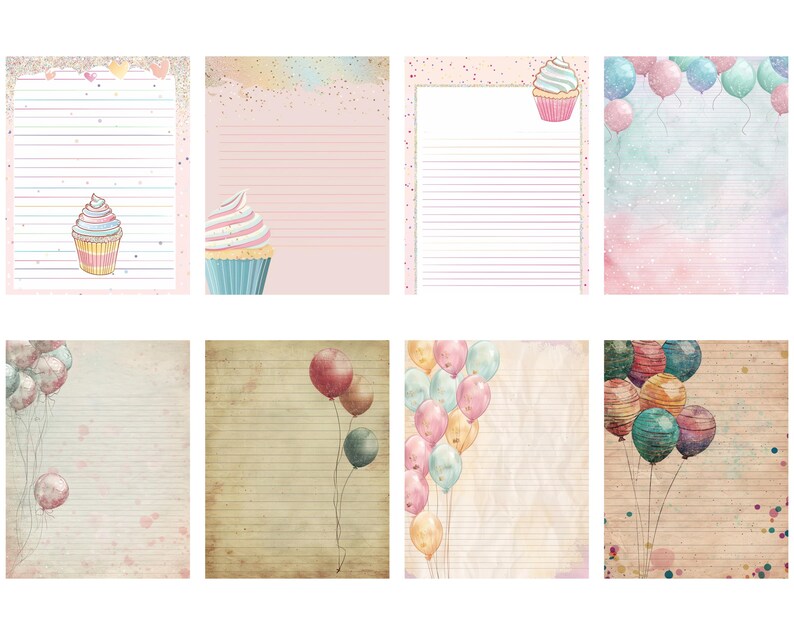 Printable Birthday Stationary Papers | Cute Birthday Letter Writing ...