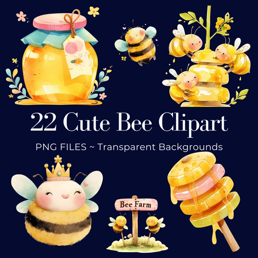 Bee Clipart | Bees Clipart | Kawaii Bees | Honey Bee Clipart ...