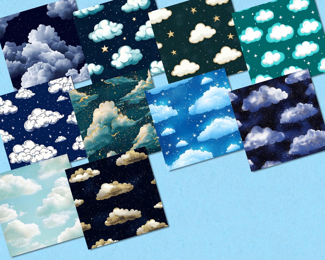 22 JPG Sky Cloud Clouds Background, Cloud Sky Digital Papers, Seamless ...