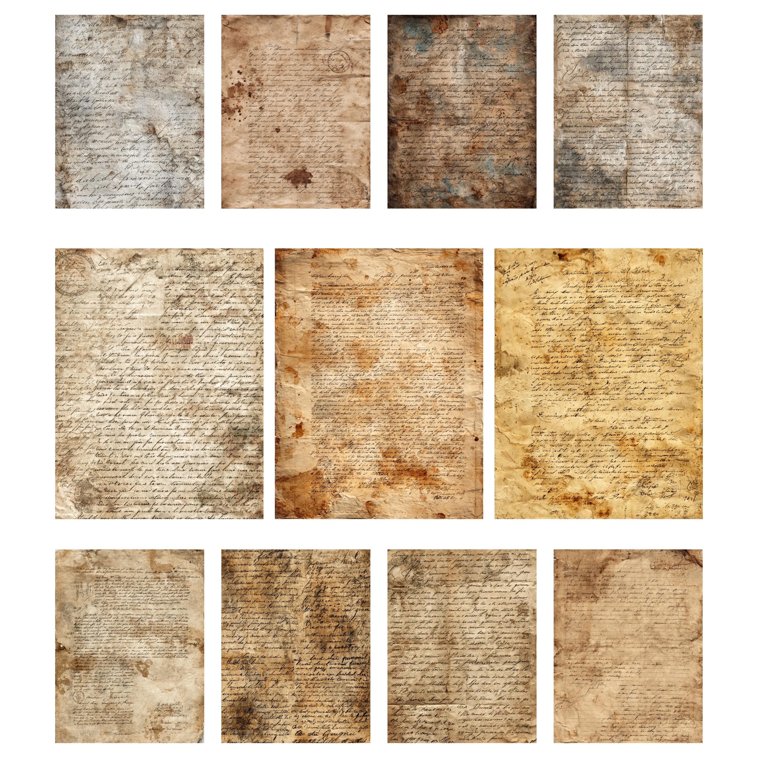 Distressed Texture Papers Printable for Junk Journal, Ephemera ...
