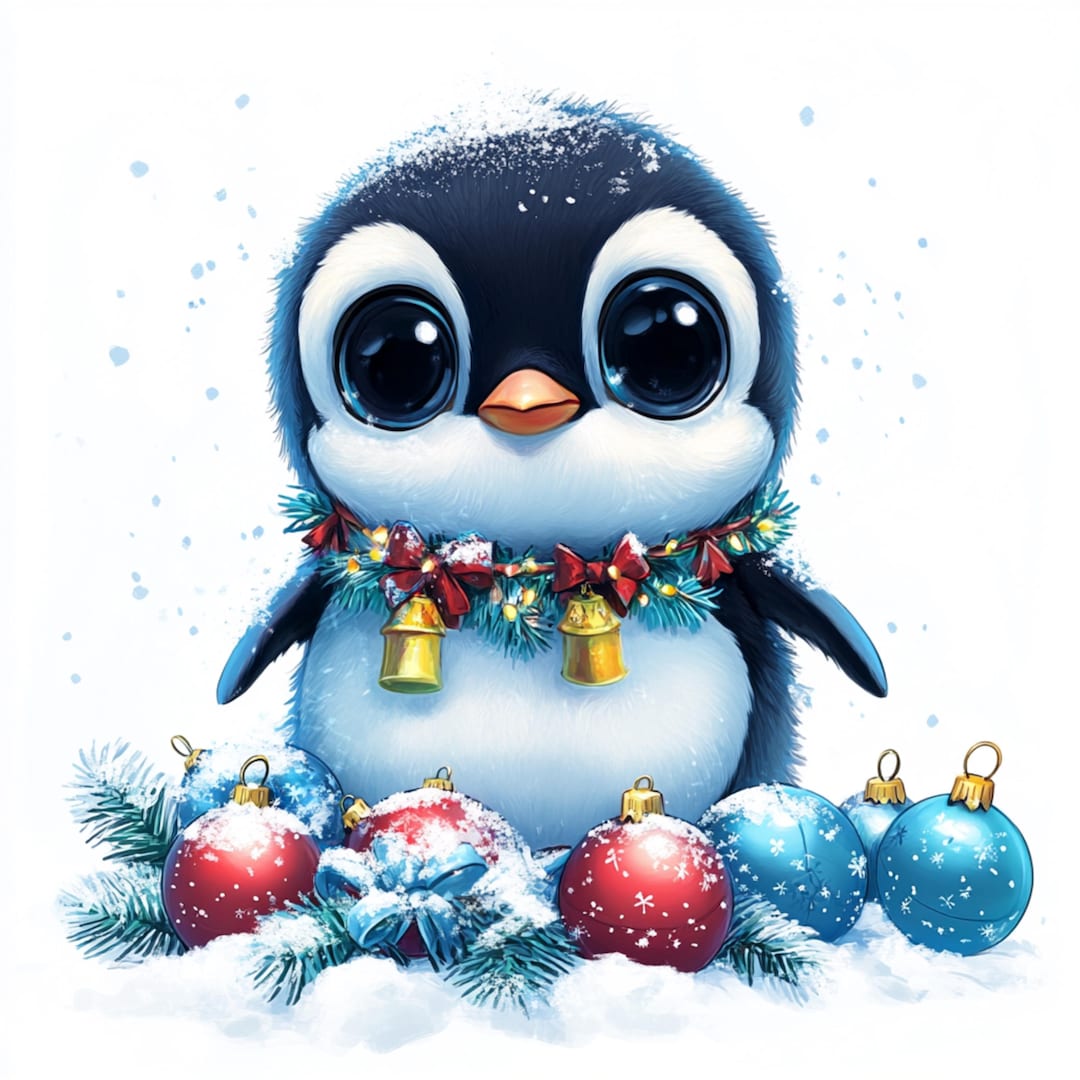 70 Cute Christmas Animals Clipart PNG Holiday Bundle | Baby Xmas Animal ...