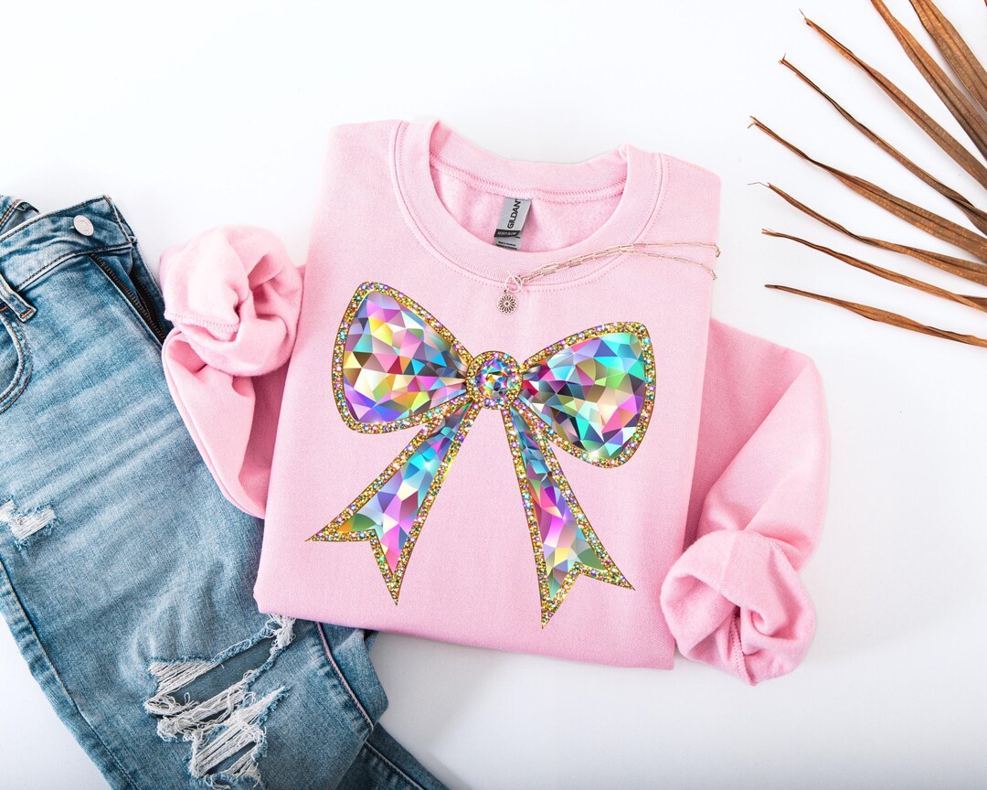 Rainbow Gold Coquette Bow,cute Colorful Bow Png,trendy Coquette Bow,bow ...