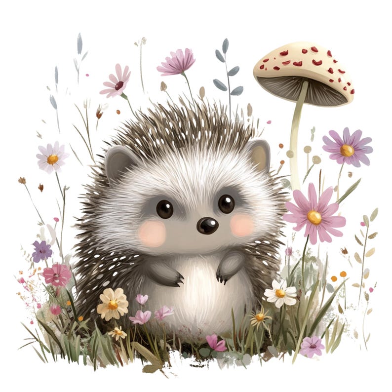 Cute Hedgehog Png Clipart Bundle | for Scrapbook Images, Hedgehog ...