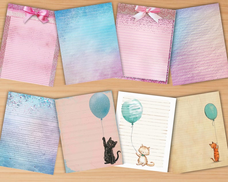 65 Birthday Stationery Craft Paper, Cake Stationary Papers Bundle ...