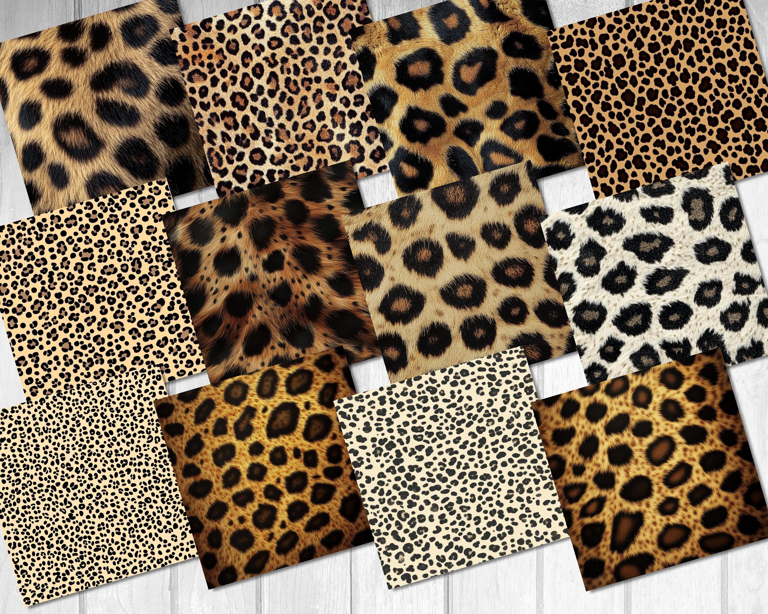 Leopard Fur Animal Print Digital Paper, Brown Leopard Background, Pink ...