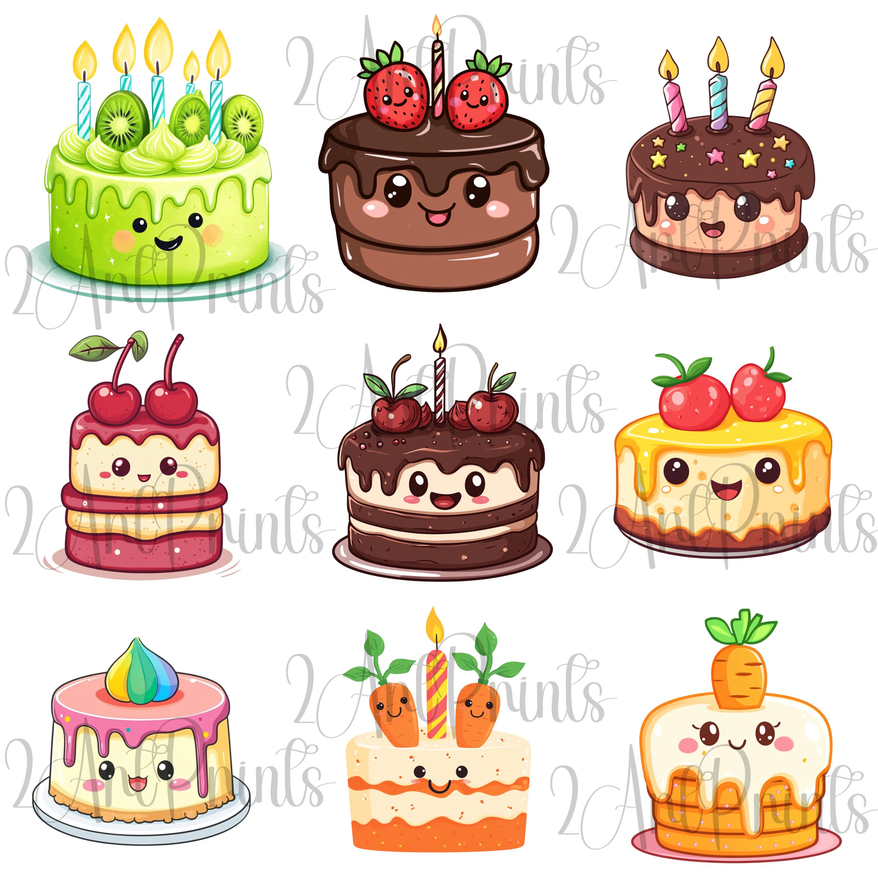 188 Cute Kawaii Sweets Kawaii Style Sweet Food Clipart PNG Files ...