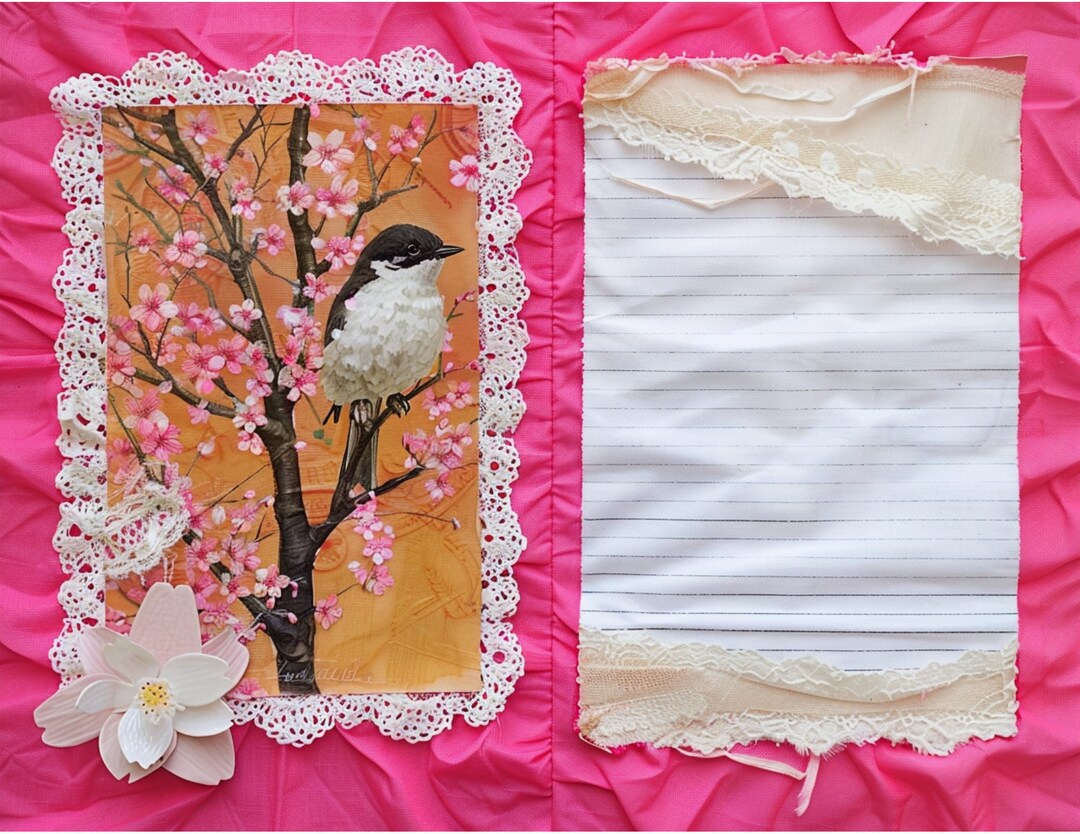 Cherry Blossom Printable Journal,sakura Junk Journal,sakura Blooming ...