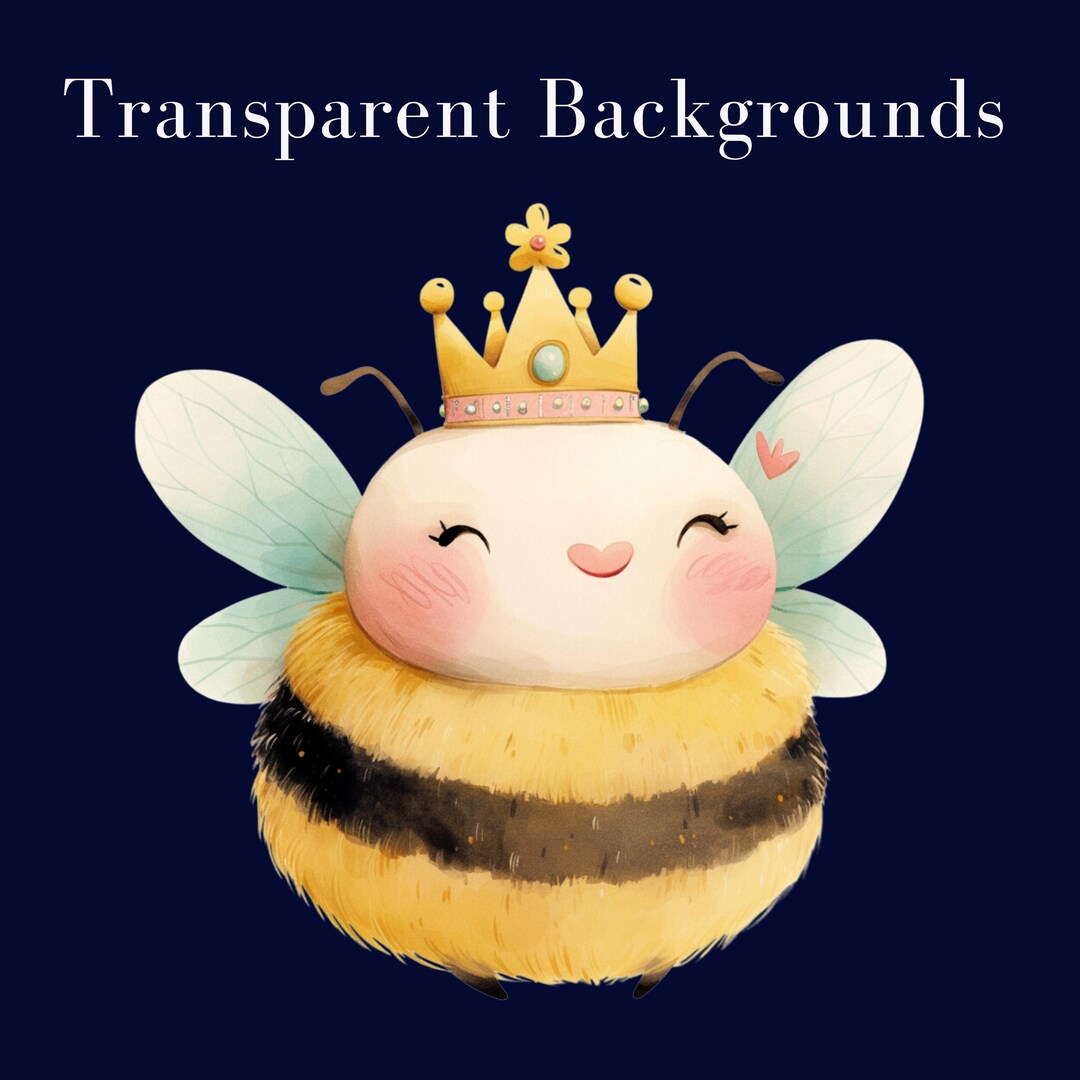 22 Cute Kawaii Bees Clipart Bundle, Watercolor Honey Bee Graphics ...