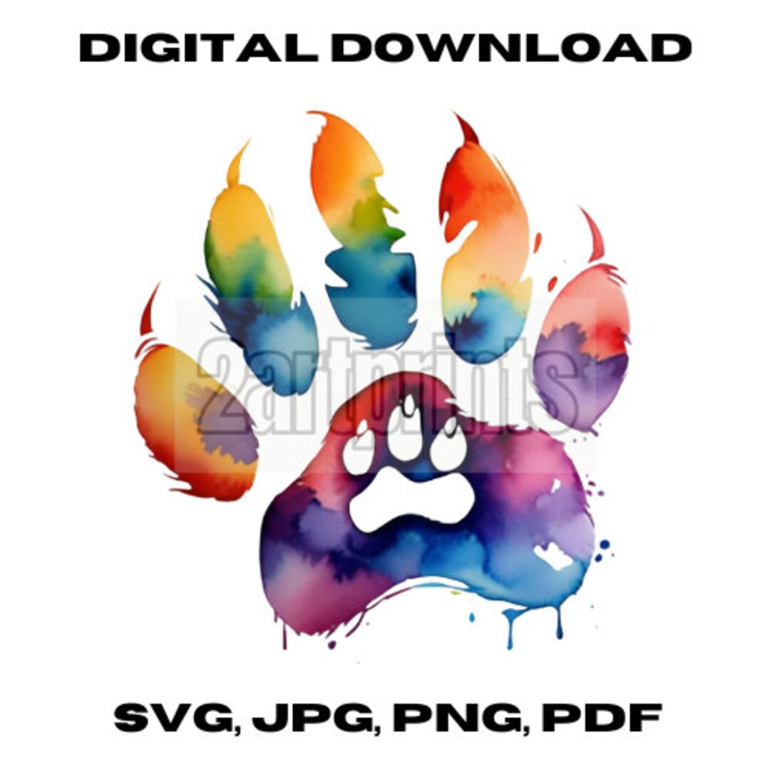 Dog Paw Print Svg, Dog Paw SVG, Dog Svg, Paw Svg, Animal Paw Svg ...