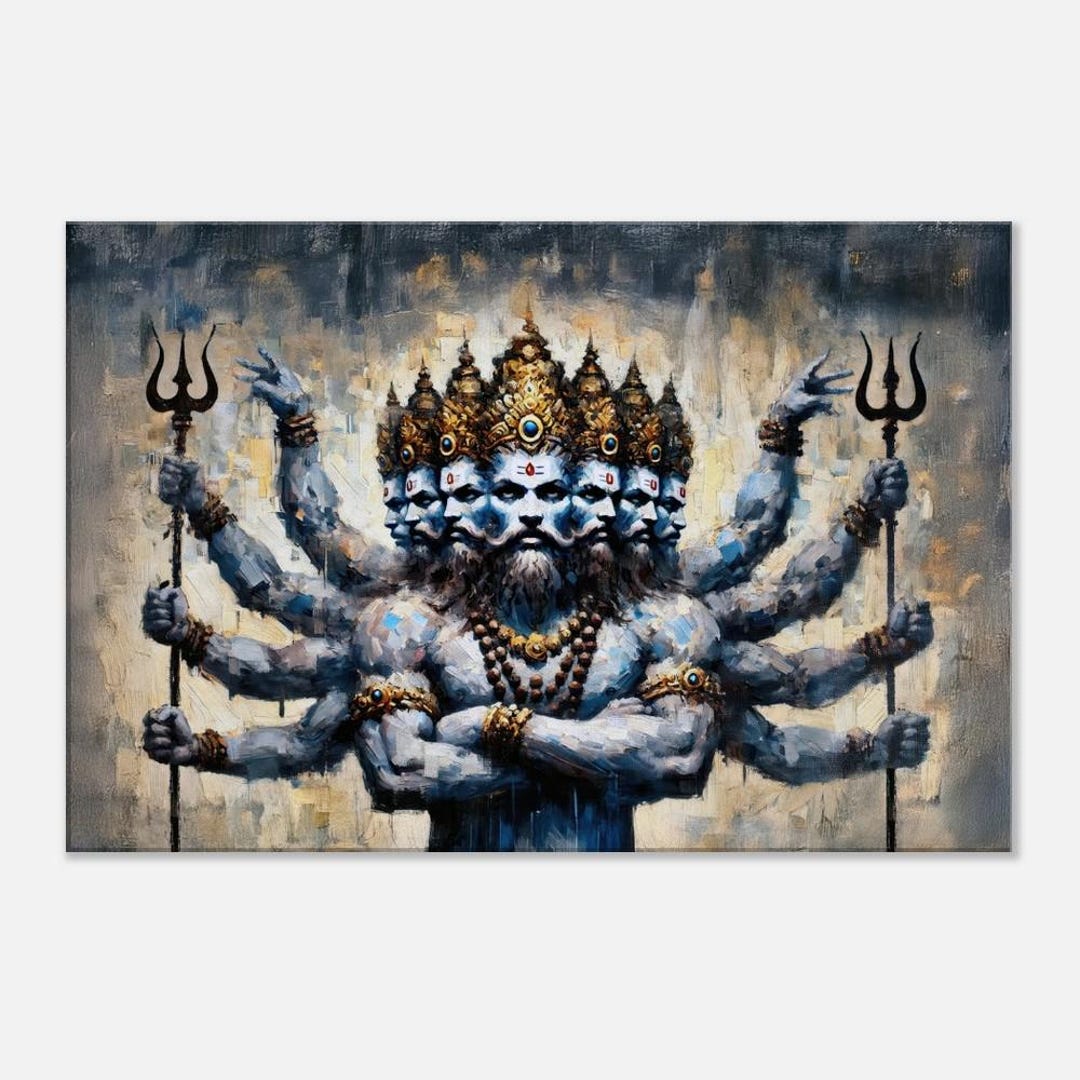 Demon King Ravana Chief Antagonist From the Ramayana Canvas Print ...