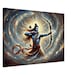 Celestial Lord Shiva With Pinaka Bow Canvas Art Print, Cosmic Energy ...