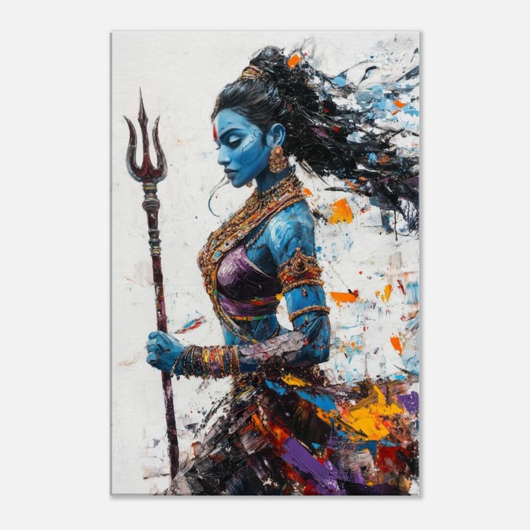 Kali Goddess of Death and Destruction Grunge Canvas Print, Wall Art ...