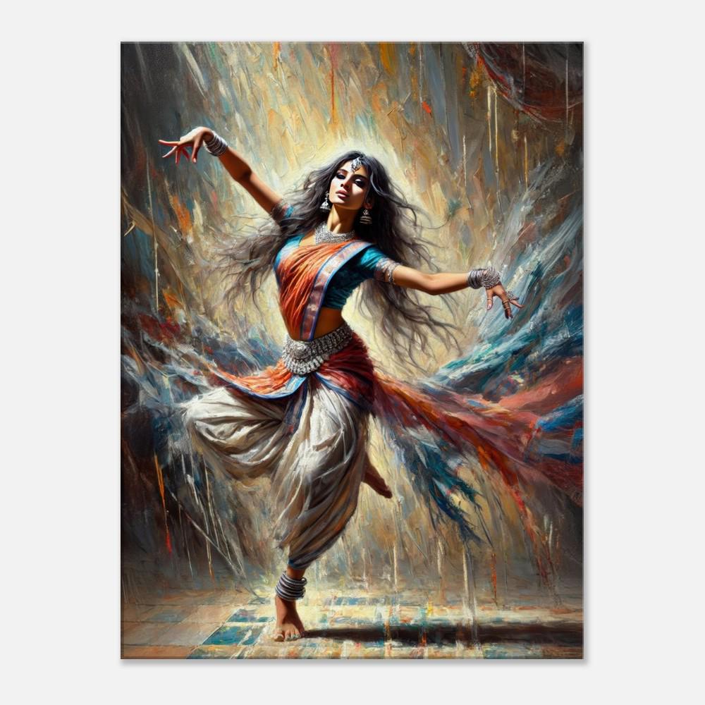 Dancing Indian Woman Canvas Print Wall Art, Ready to Hang, Ethnic ...