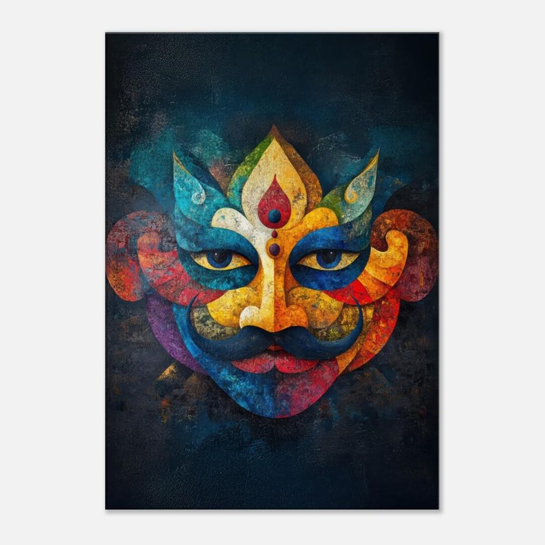 Hindu Mythology Demon Canvas Print, Wall Art Mask Home Studio Living ...