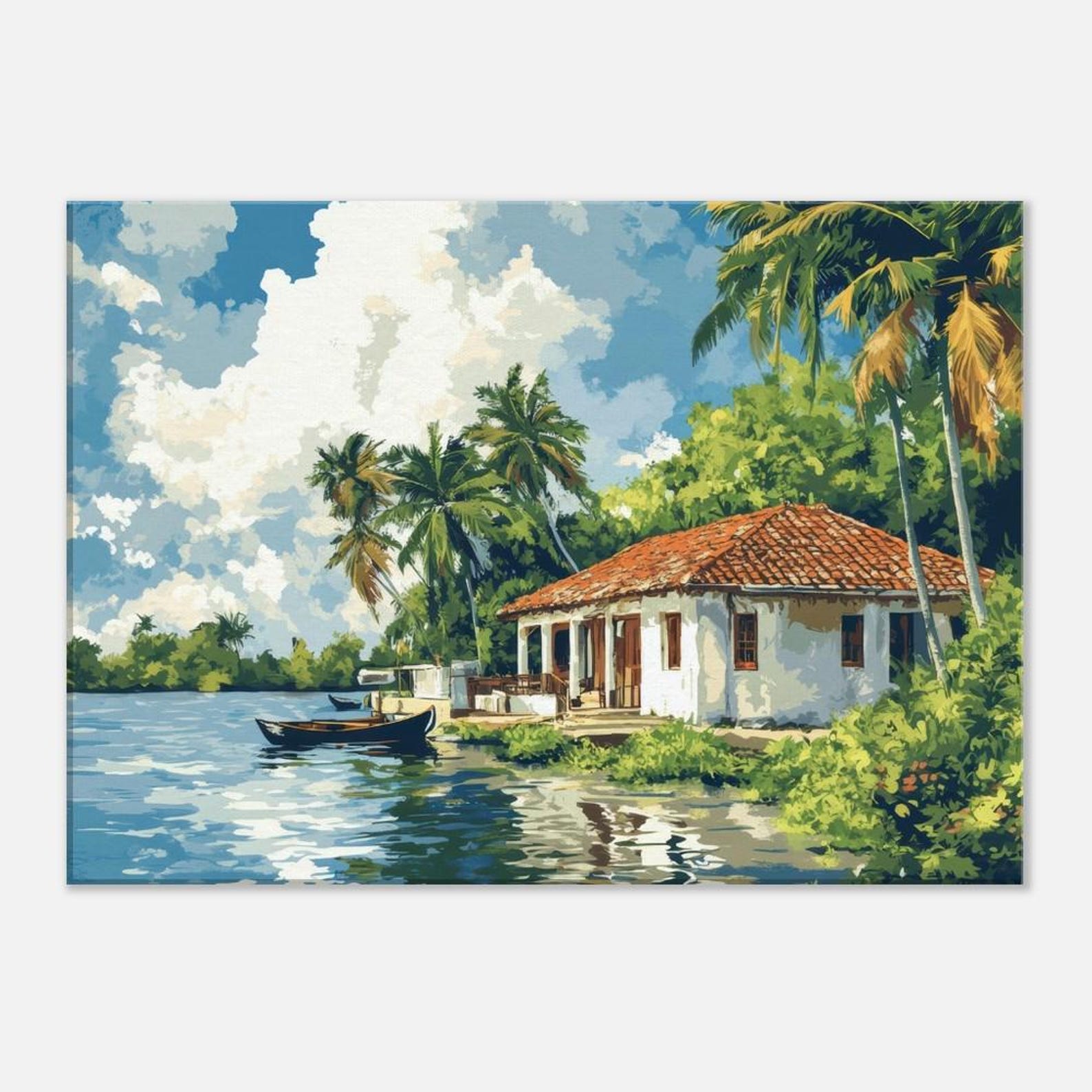 Kerala Backwaters Sunny Day Canvas Print, Wall Art Home Office Living ...