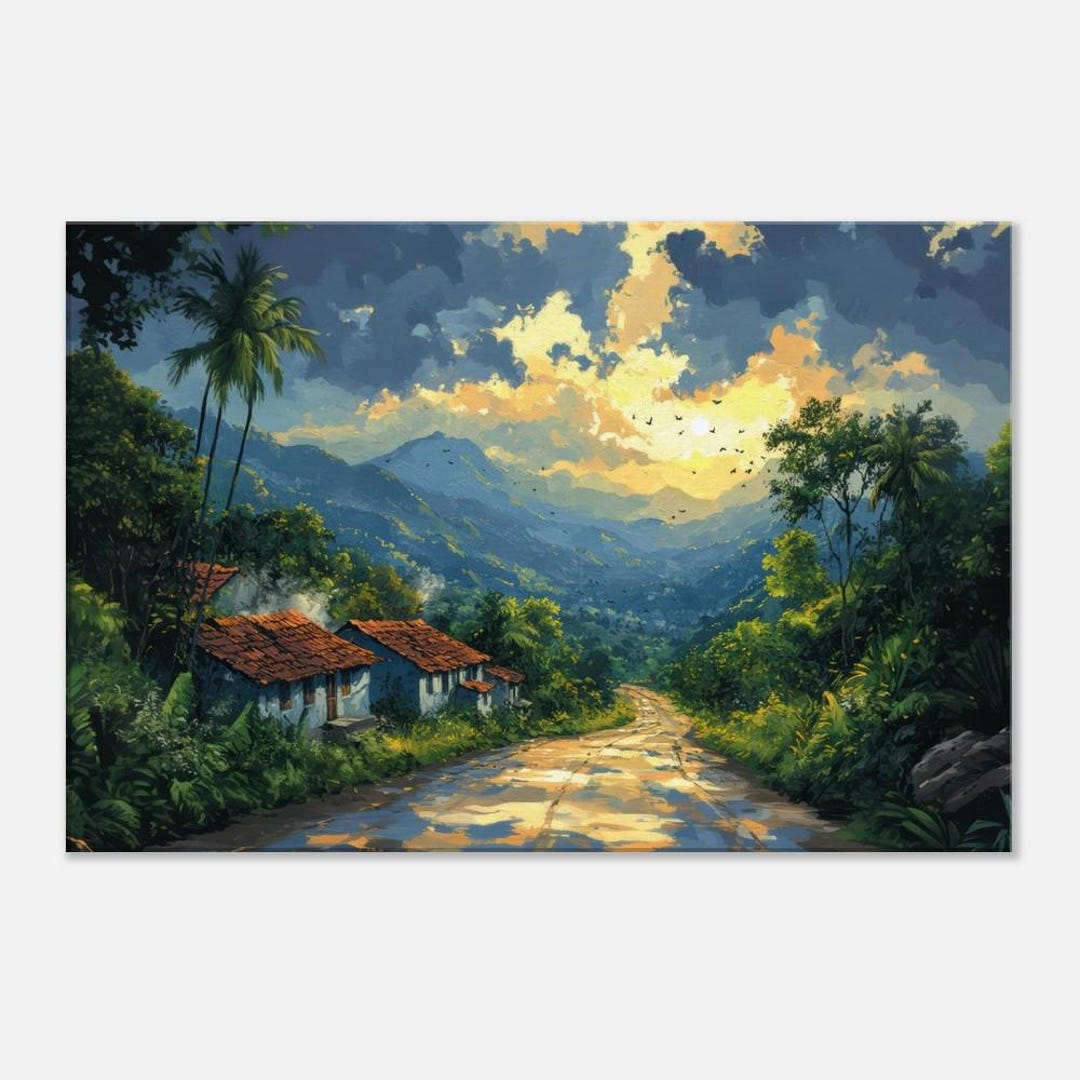 Dawn at a Deserted Road in Coorg (kodagu) Canvas Print, Wall Art India ...