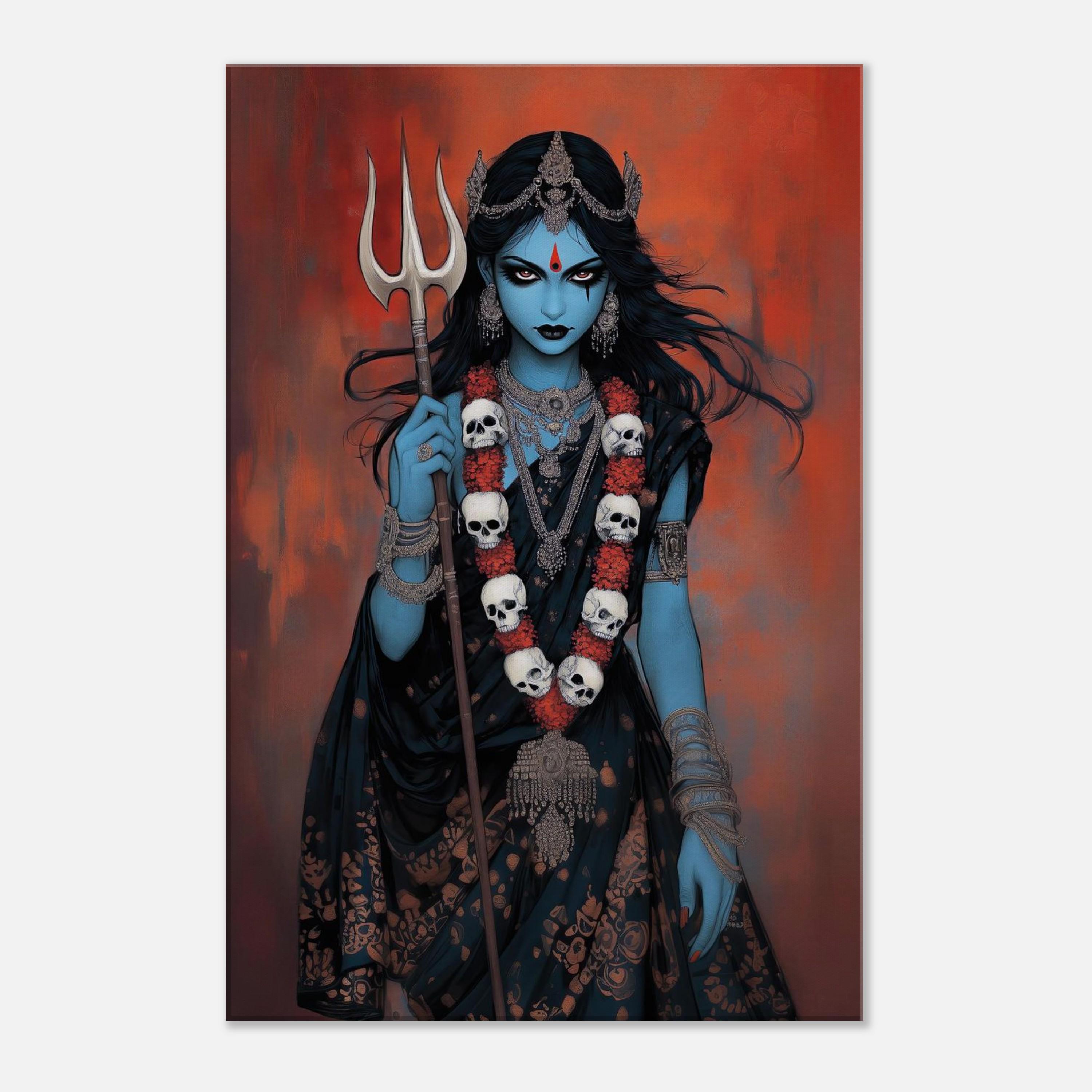 Kali Maa Hindu Goddess of Death Destruction and Time Canvas Print, Wall ...