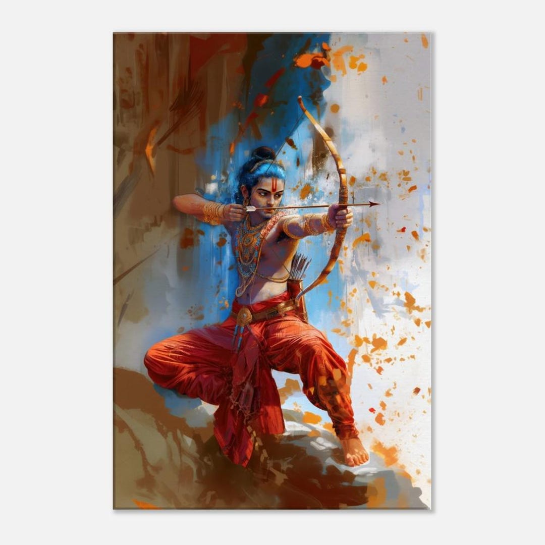 Prince Arjuna the Pandava Depicted as an Archer Canvas Print, Wall Art ...