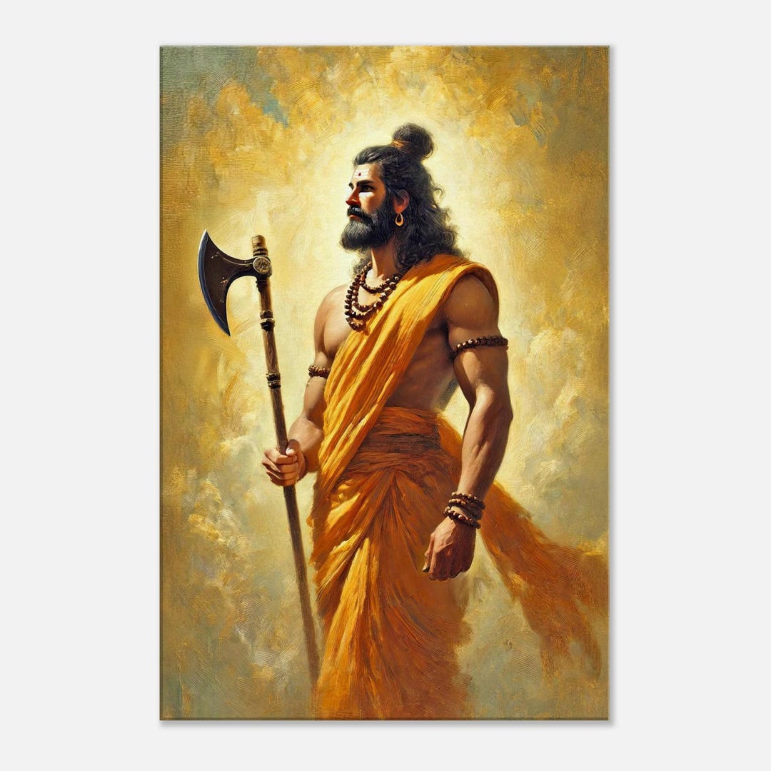 Parashurama Avatar of Lord Vishnu Canvas Print, Side View With Axe ...